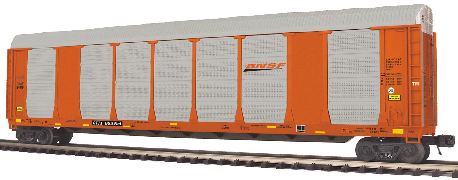 BNSF O Scale Premier Corrugated Auto Carrier | MTH Trains