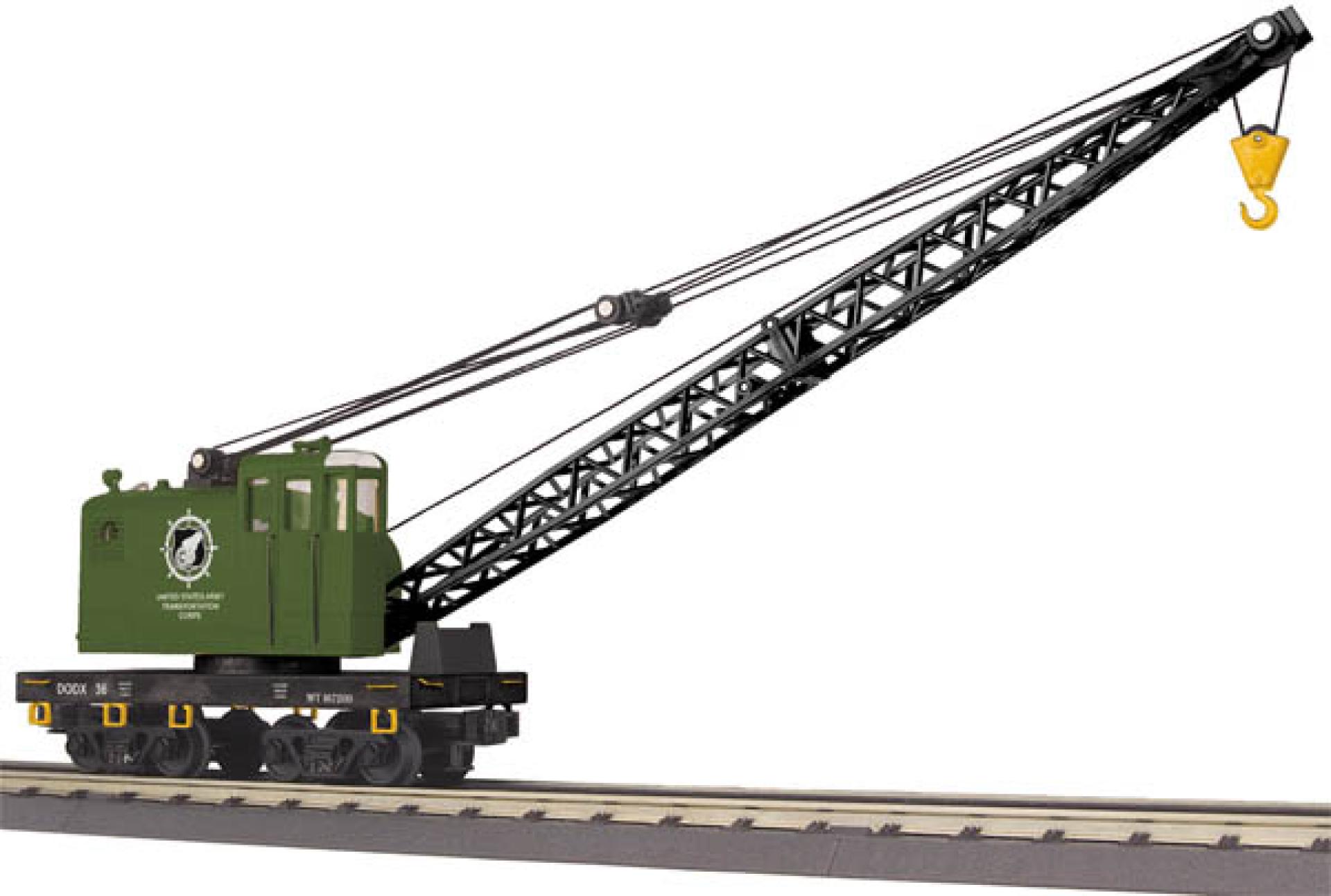 U.S. Army O Gauge RailKing American Crane Car | MTH Trains